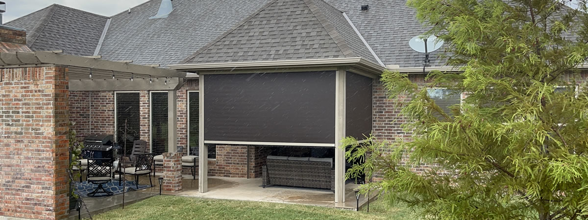 Dallas Motorized Retractable Porch Shade Photos